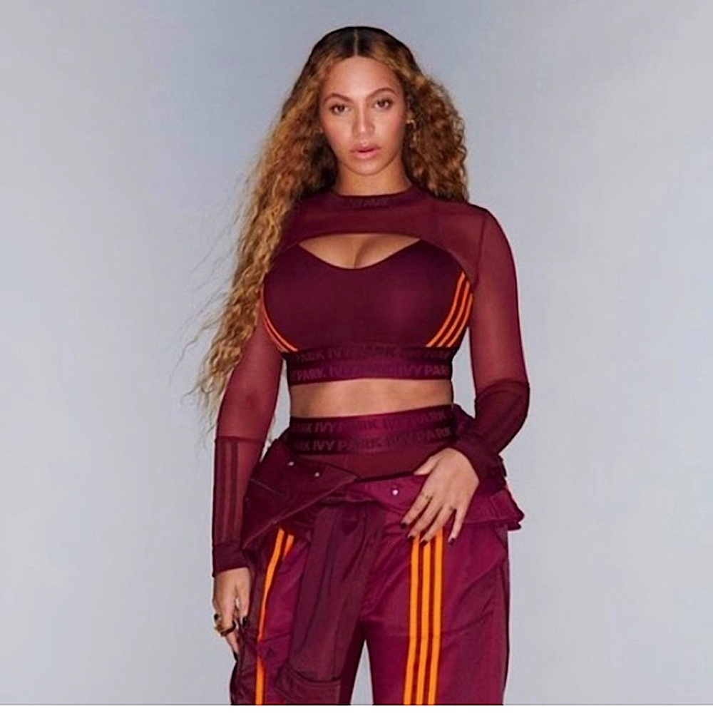 Adidas X Ivy Park Beyonc Mock Neck Long Sleeve Mesh S… - Gem